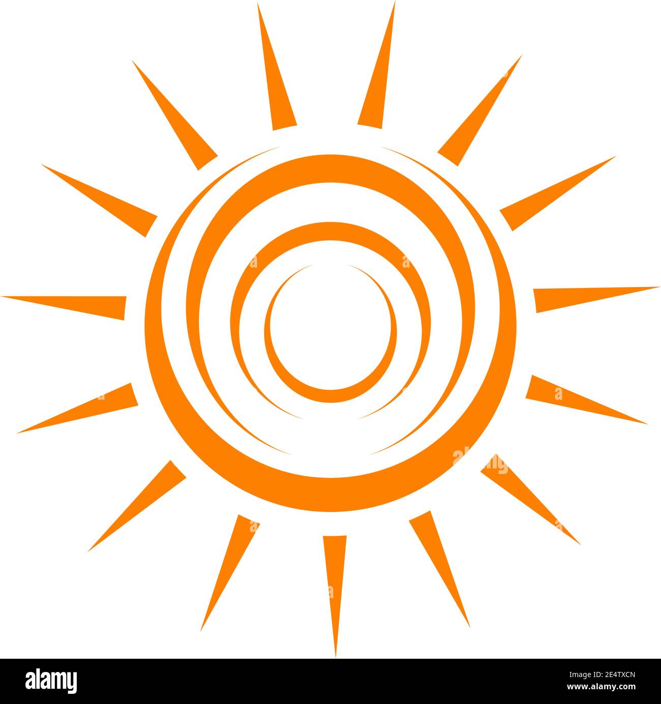 Sun logo design inspiration vector template Stock Vector Image & Art ...