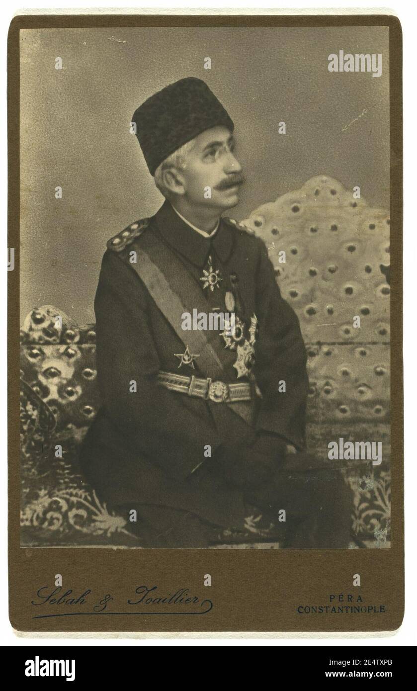 Mehmet VI, three-quarter length portrait, seated, facing front Stock ...