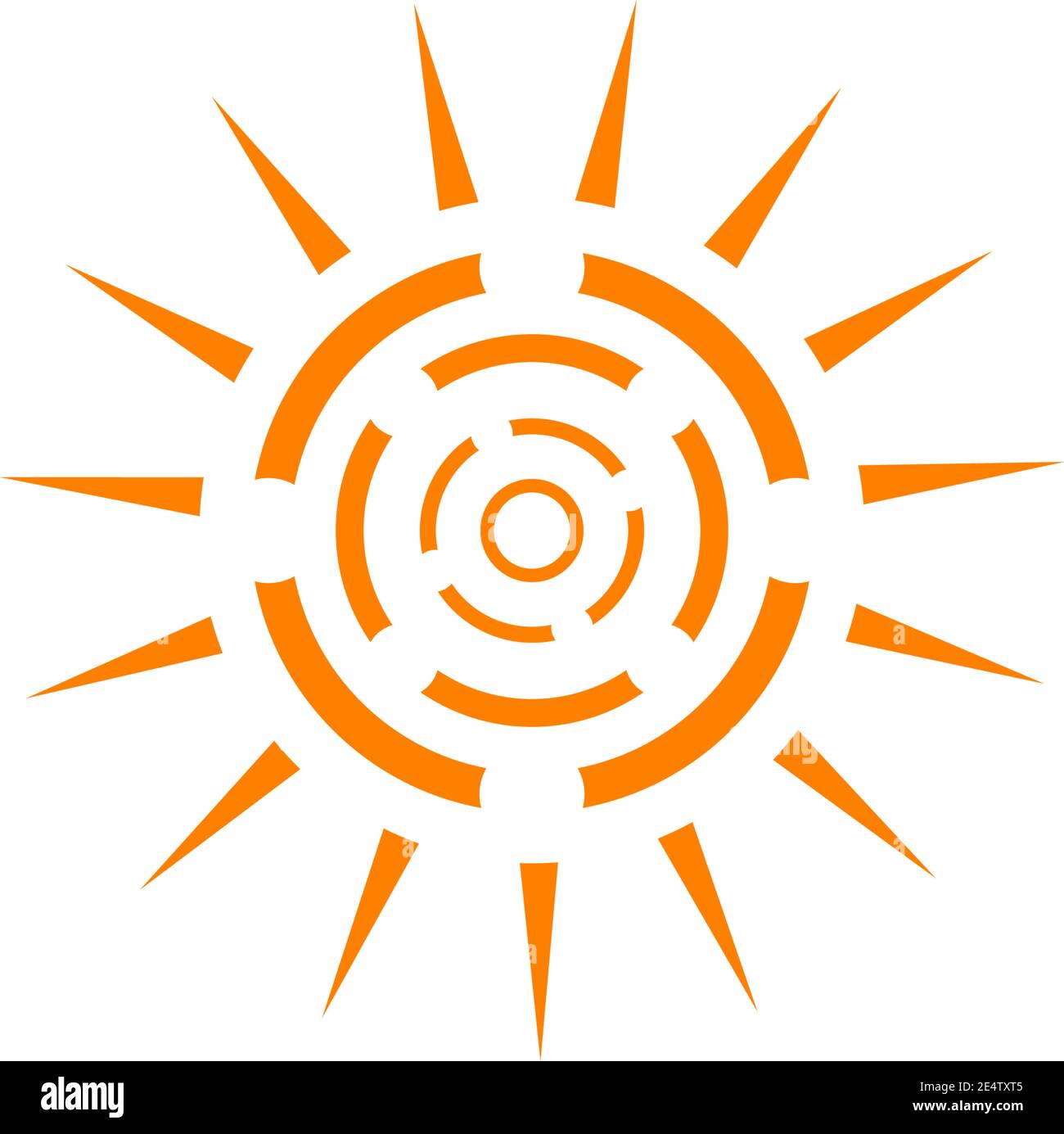 Sun logo design inspiration vector template Stock Vector Image & Art ...