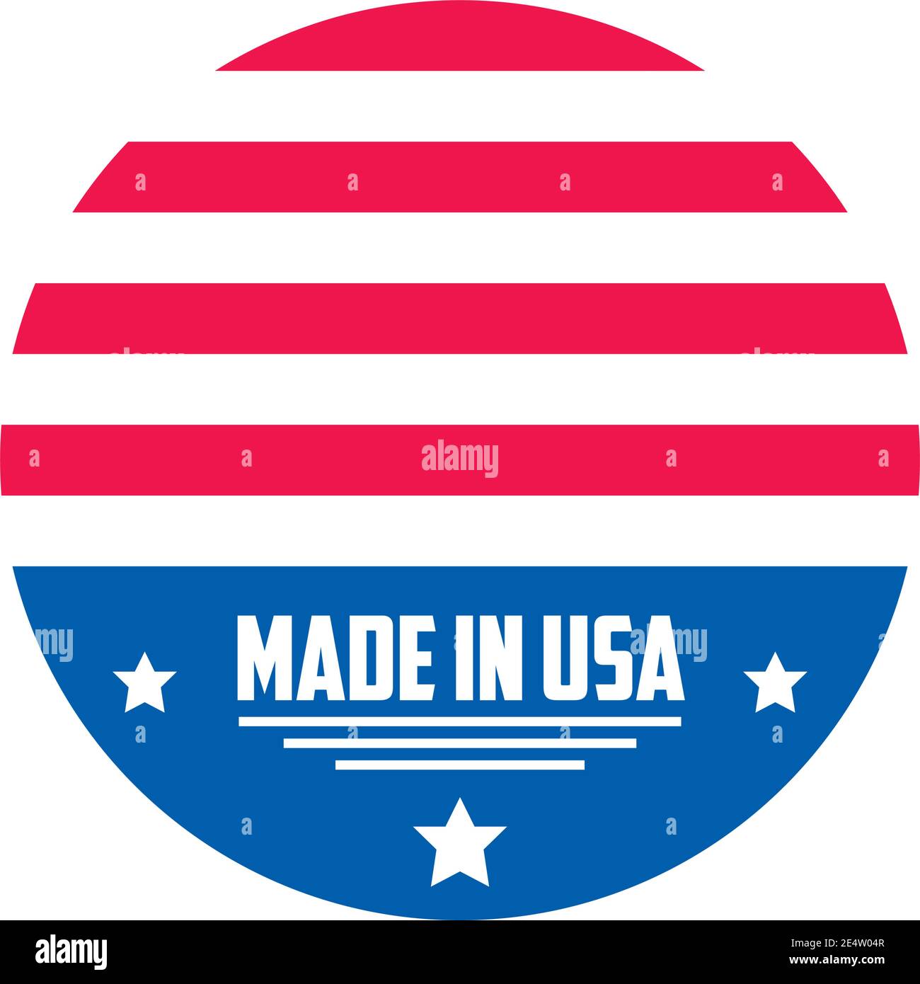Made in usa striped circle design, American quality business and ...