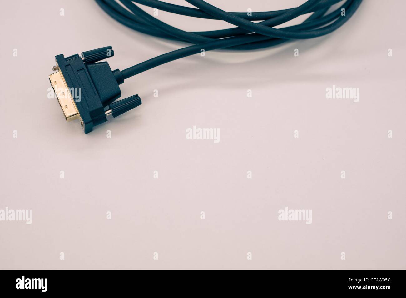 An isolated shot of the Digital Visual Interface (DVI) cable wire Stock ...