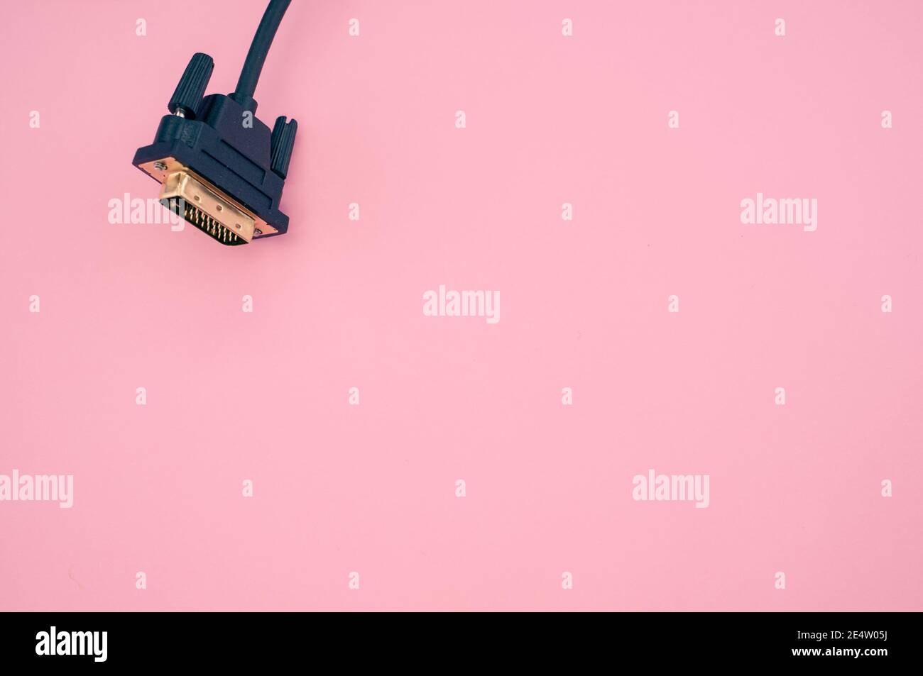 An isolated shot of the Digital Visual Interface (DVI) cable wire Stock ...