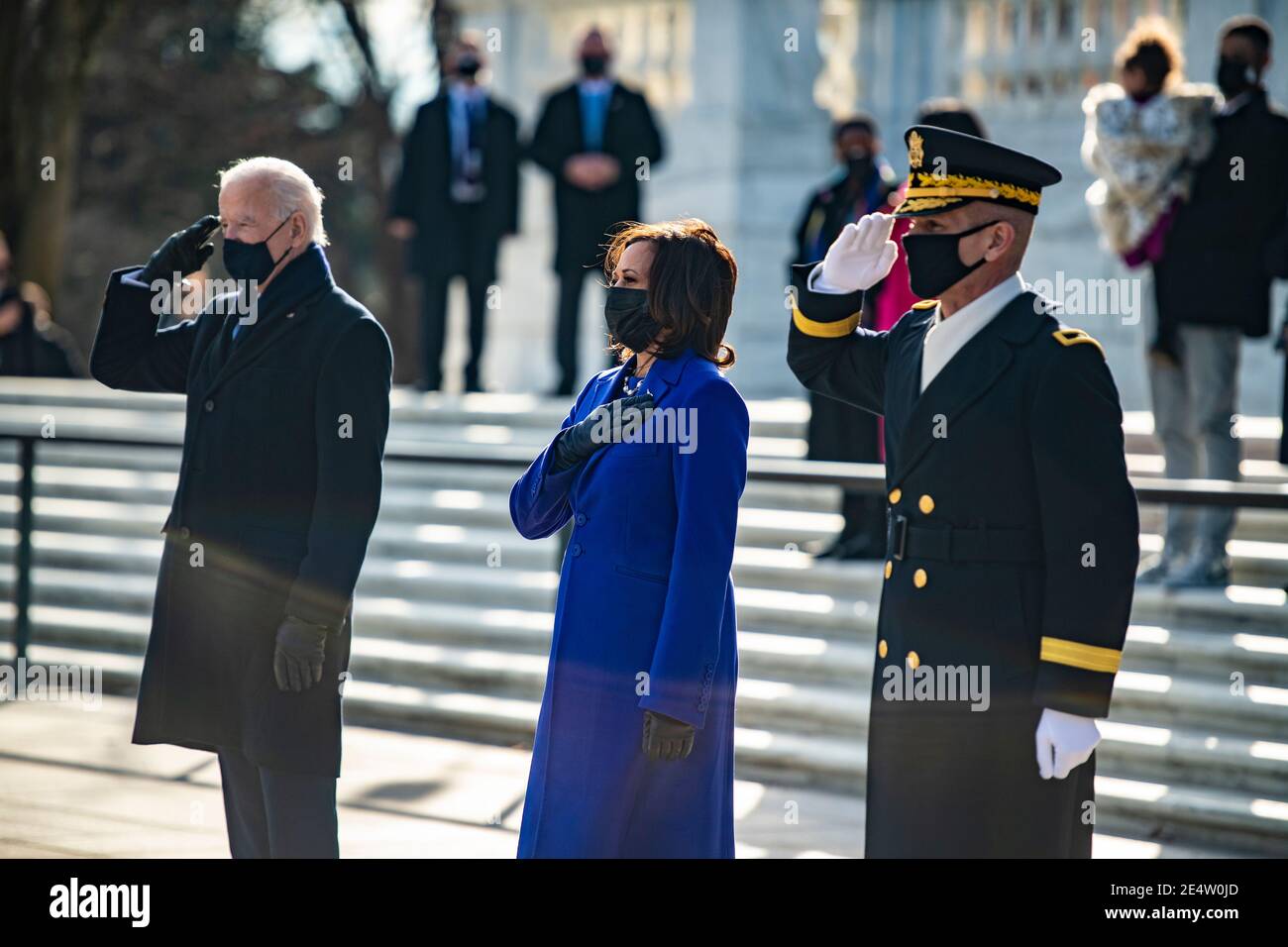 U.S. President Joe Biden, Vice President Kamala Harris and Army Maj ...