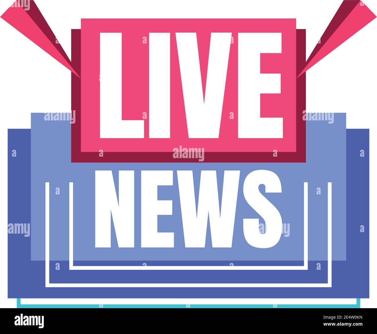 live news label design, Technology channel communication and tv theme ...