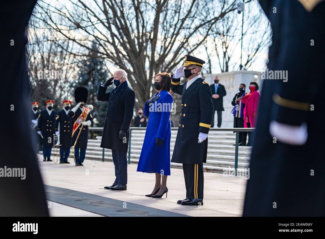 U.S. President Joe Biden, Vice President Kamala Harris and Army Maj ...