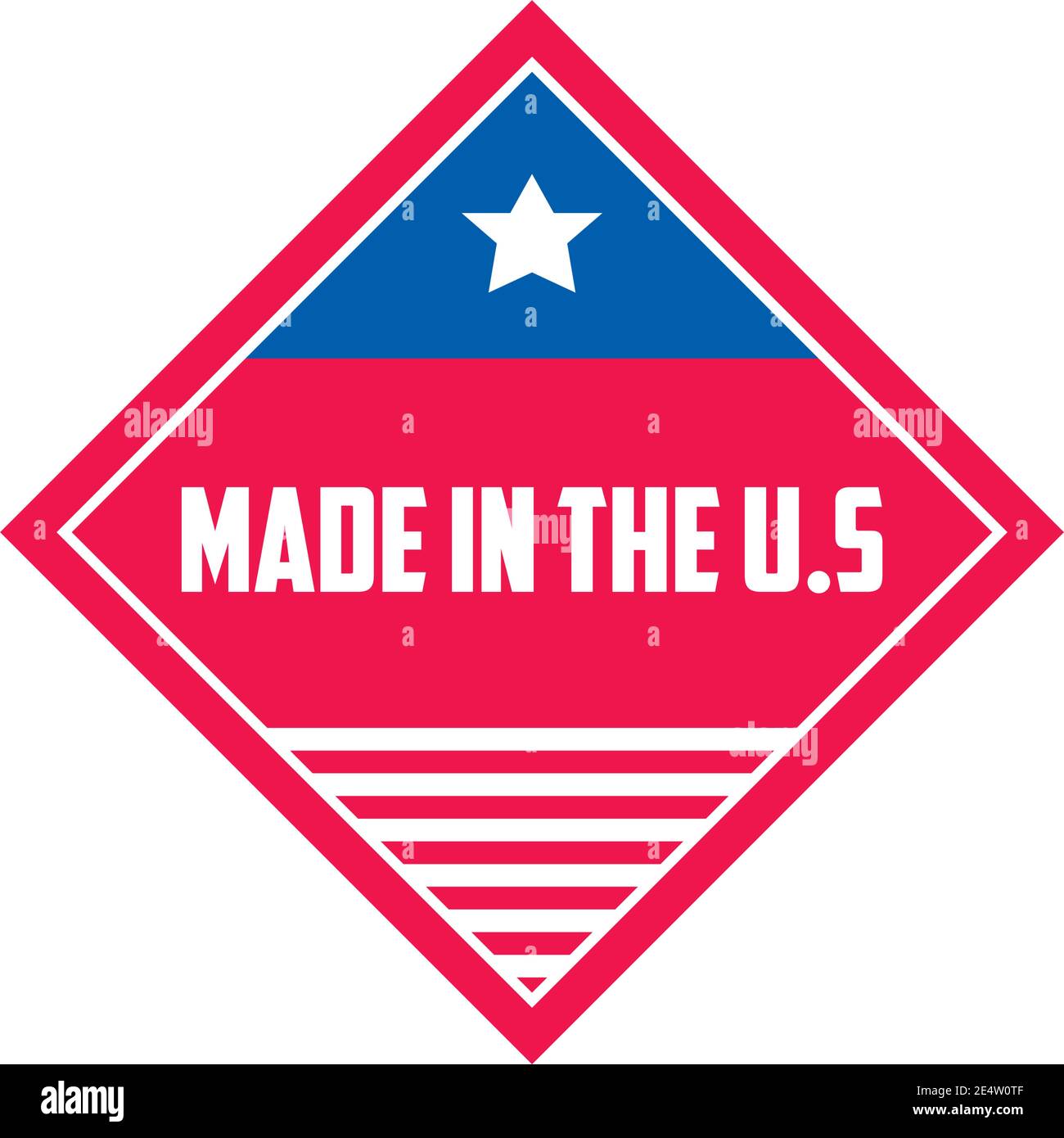Made in usa square banner design, American quality business and ...