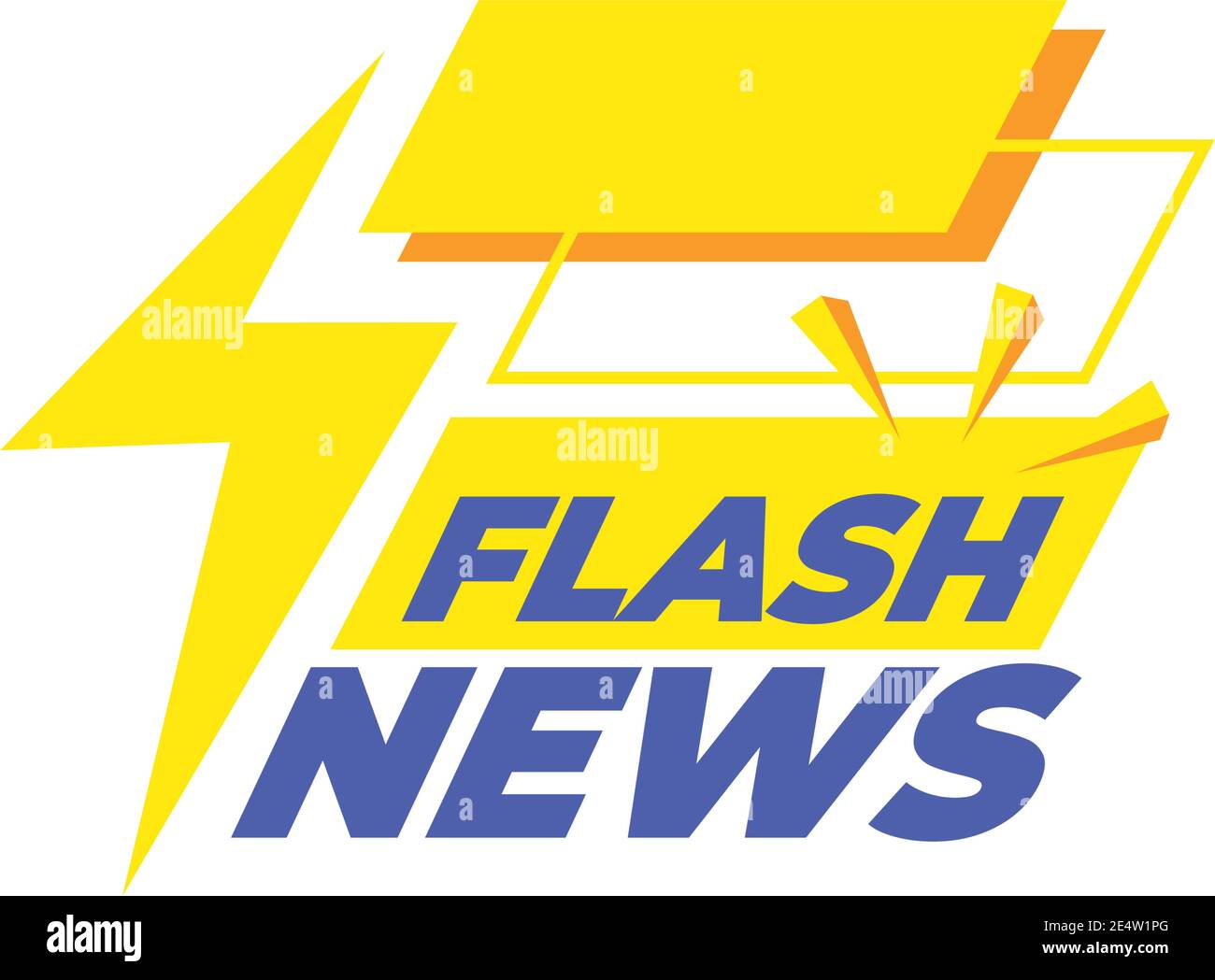 flash news banner with thunder design, Technology channel communication ...