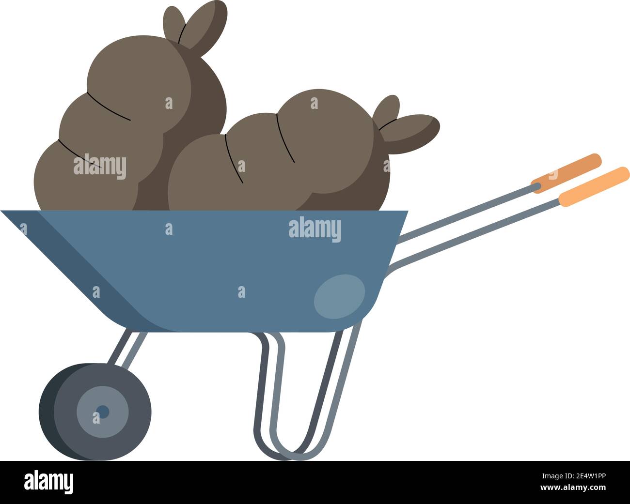 Farm bags in wheelbarrow design, Agronomy lifestyle agriculture harvest ...