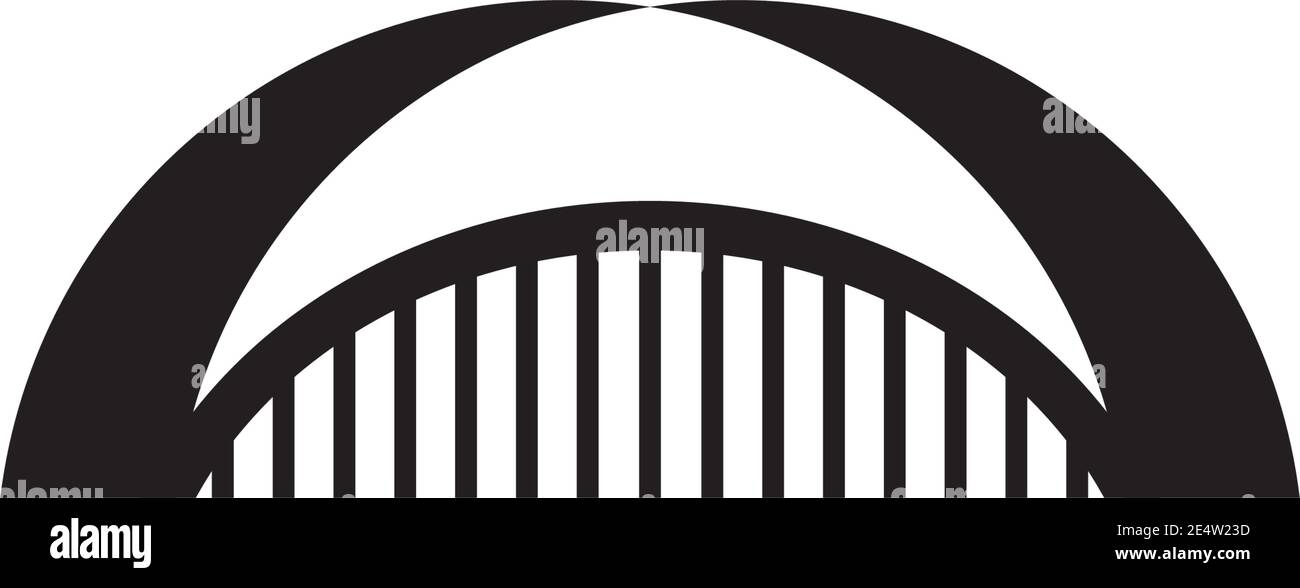 Bridge icon logo design inspiration vector illustration template Stock ...