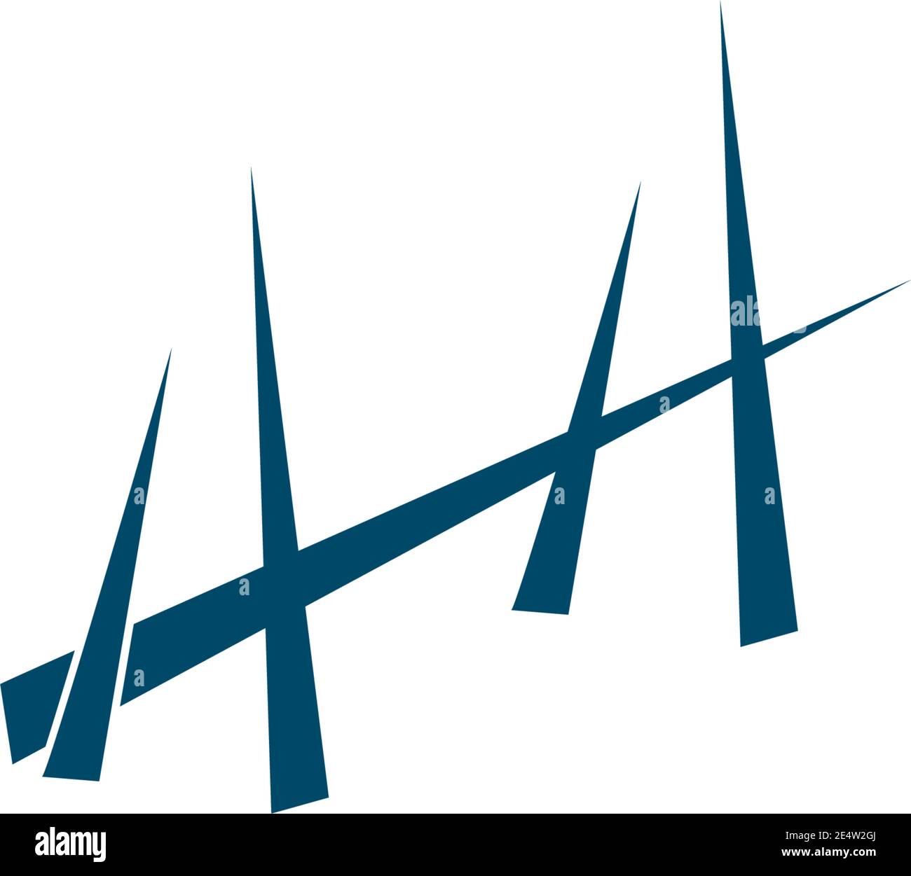 Bridge icon logo design inspiration vector illustration template Stock ...
