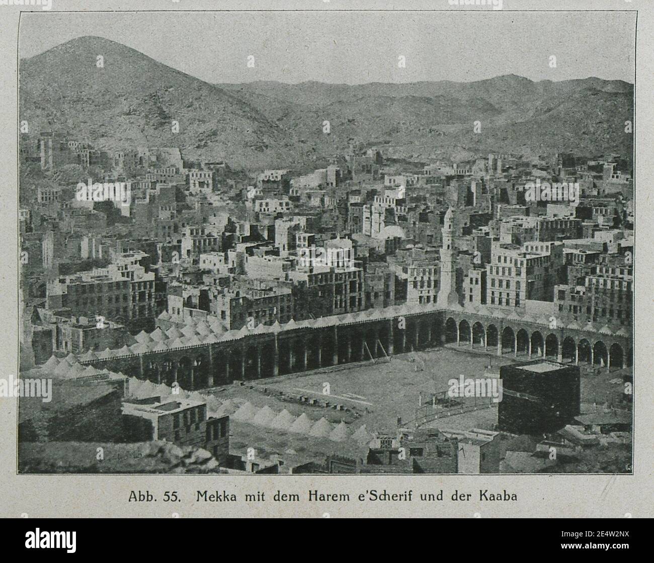 Mekka mit dem Harem e'Scherif und der Kaaba - Banse Ewald - 1919 Stock ...