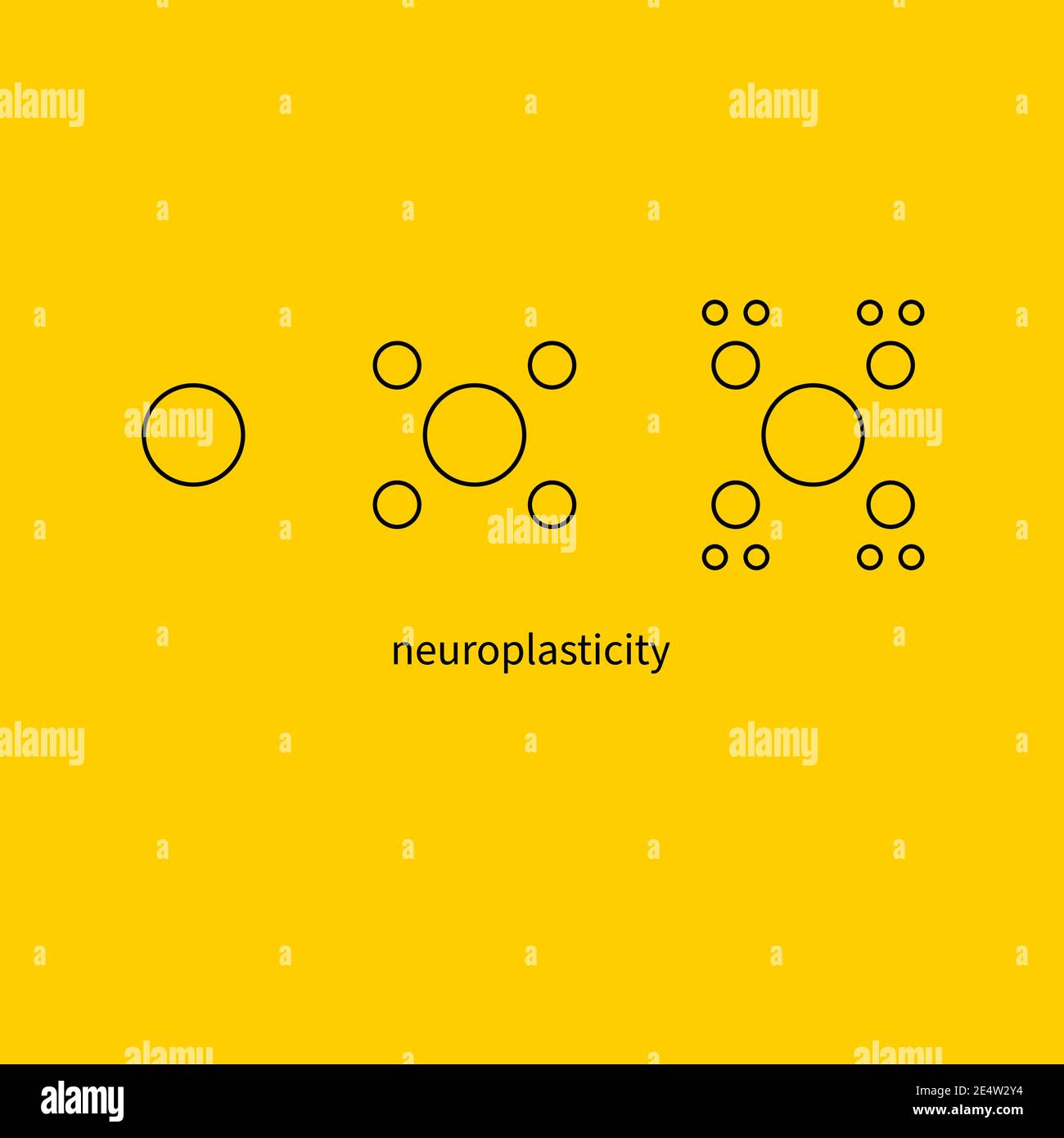 Neuroplasticity concept. Transformation, change of neural connections ...