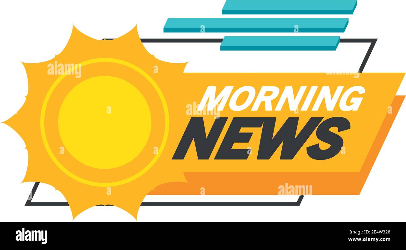 morning news banner design, Technology channel communication and tv ...