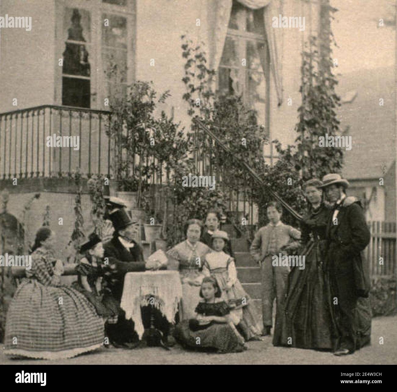Melchior family gathering with HCA at Rolighed 1867 Stock Photo - Alamy