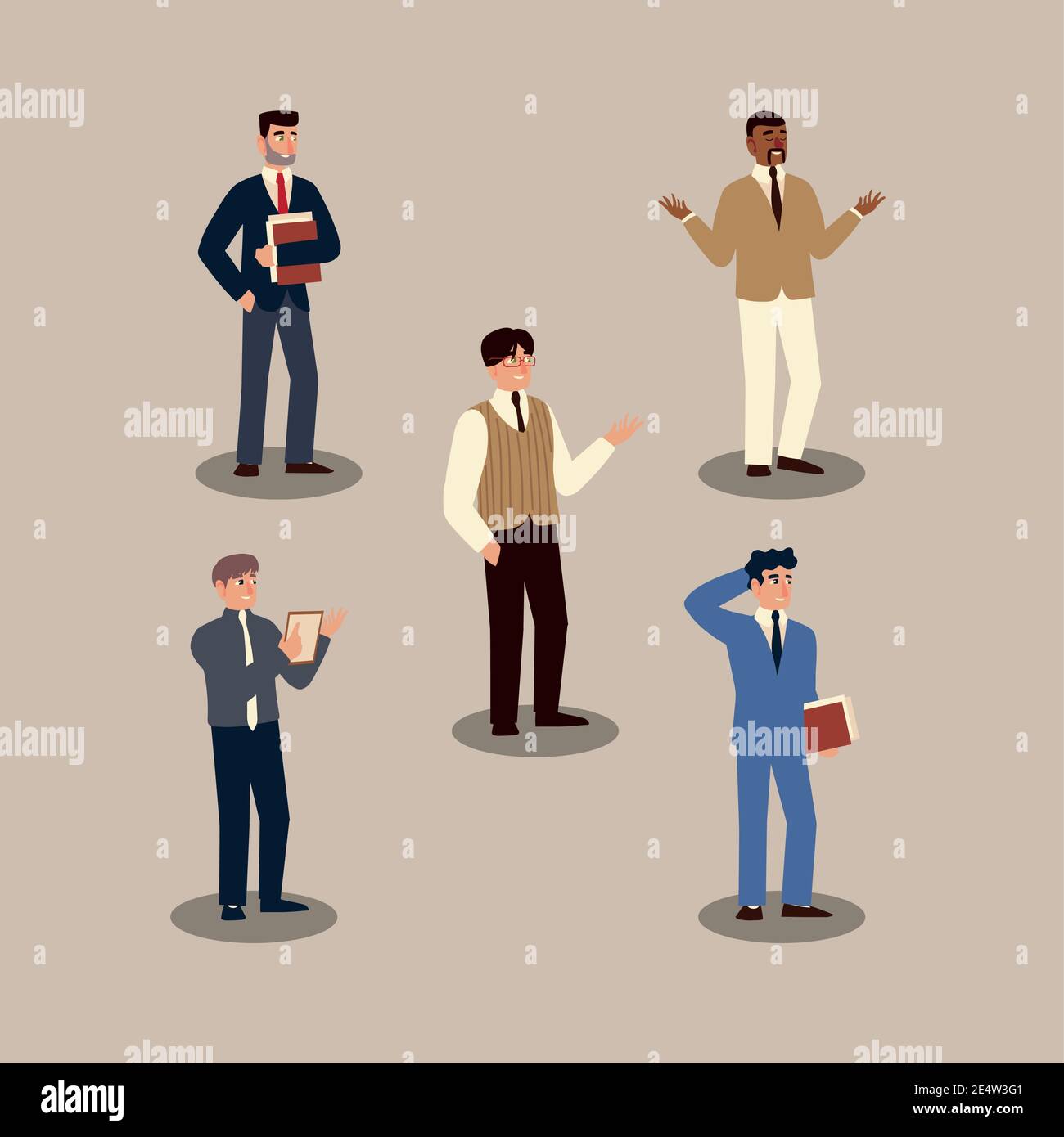 business people businessmen professional characters set vector ...