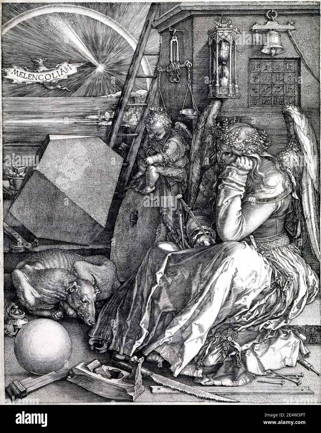 Melencolia I (Durero Stock Photo - Alamy
