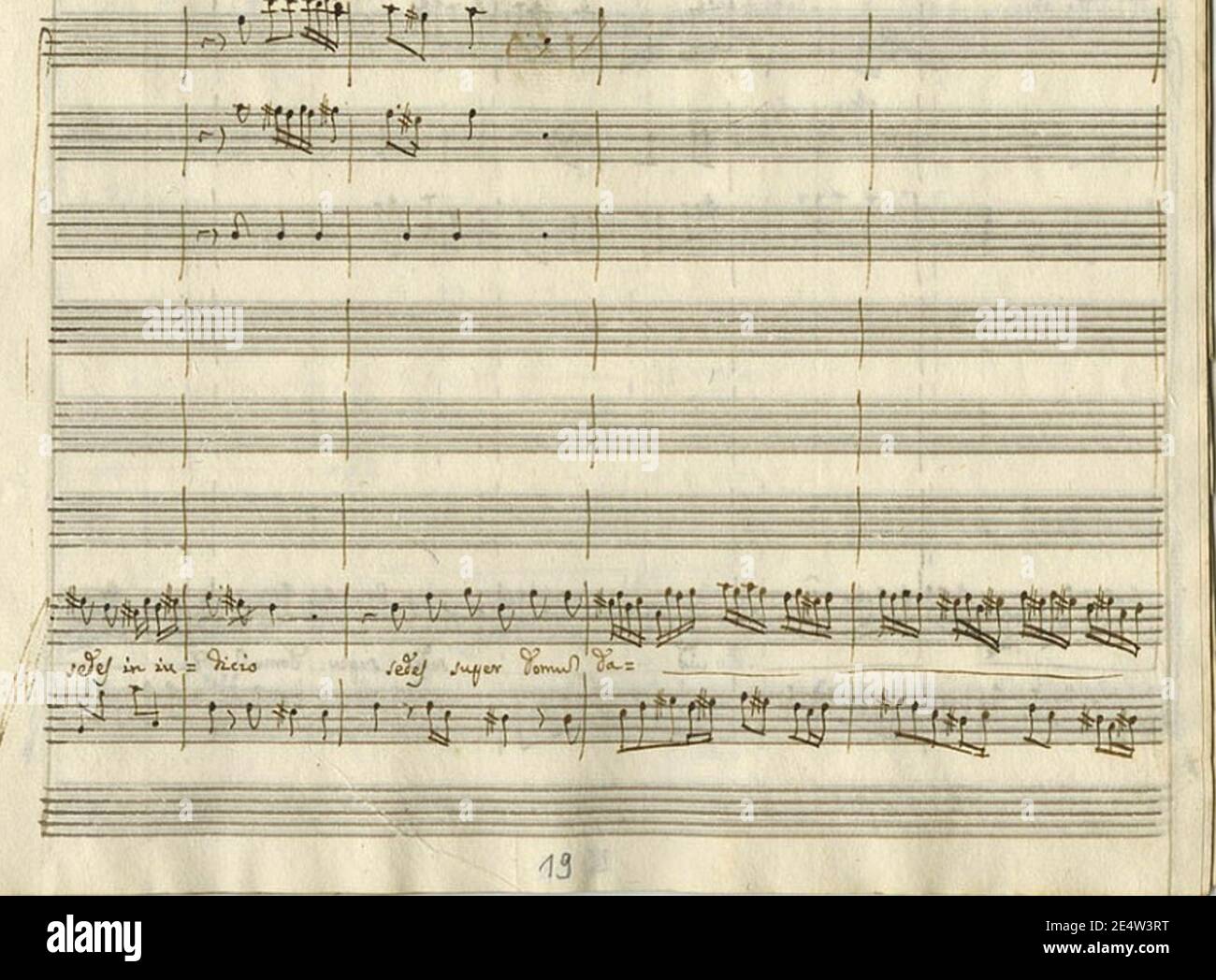 Melismatic writing in Galuppi's sacred music Stock Photo - Alamy