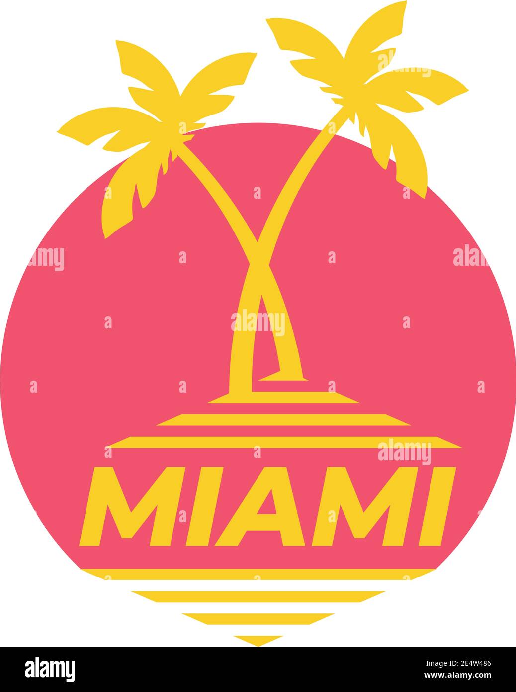 miami city stamp design, Travel tourism and tour theme Vector ...
