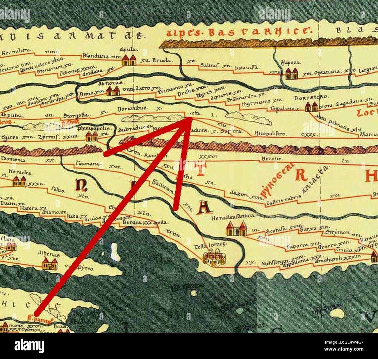 Melta Lowetsch TabulaPeutingeriana Stock Photo - Alamy