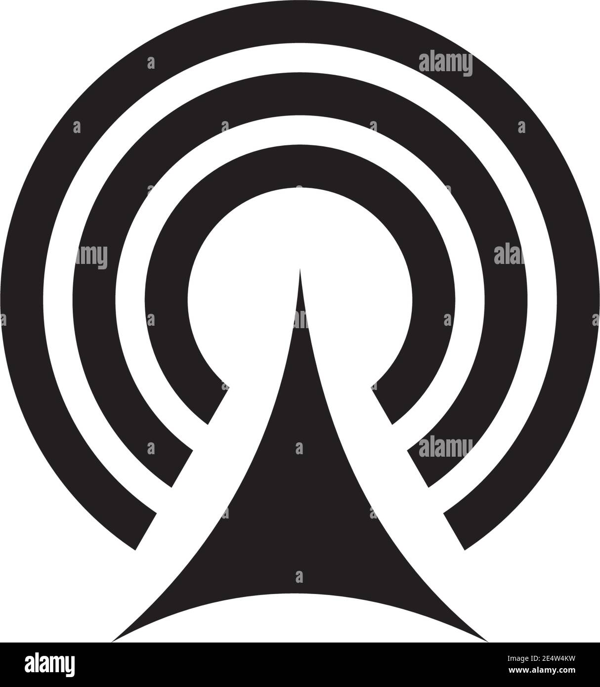 Signal wave icon logo design inspiration vector illustration template ...