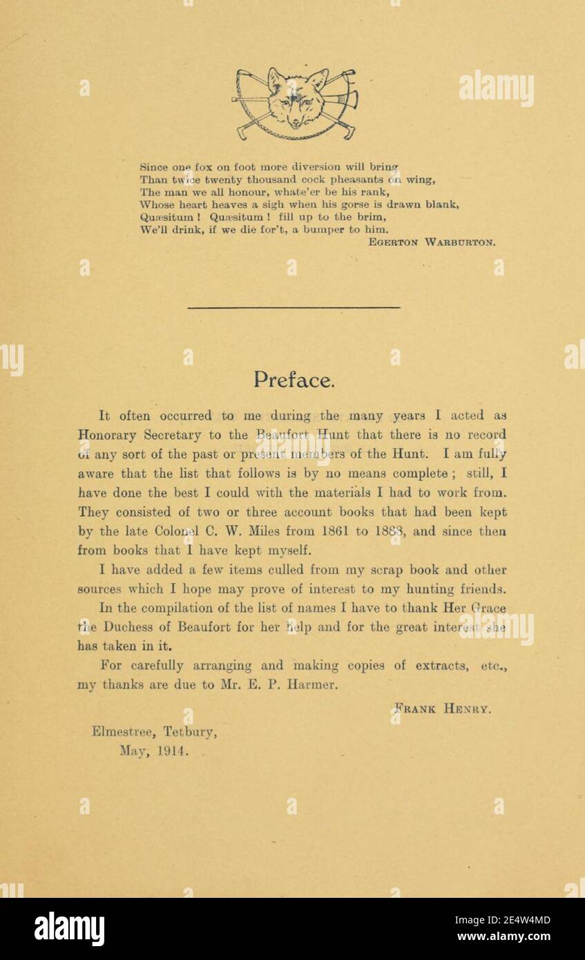 Members of the Beaufort hunt, past and present Stock Photo - Alamy