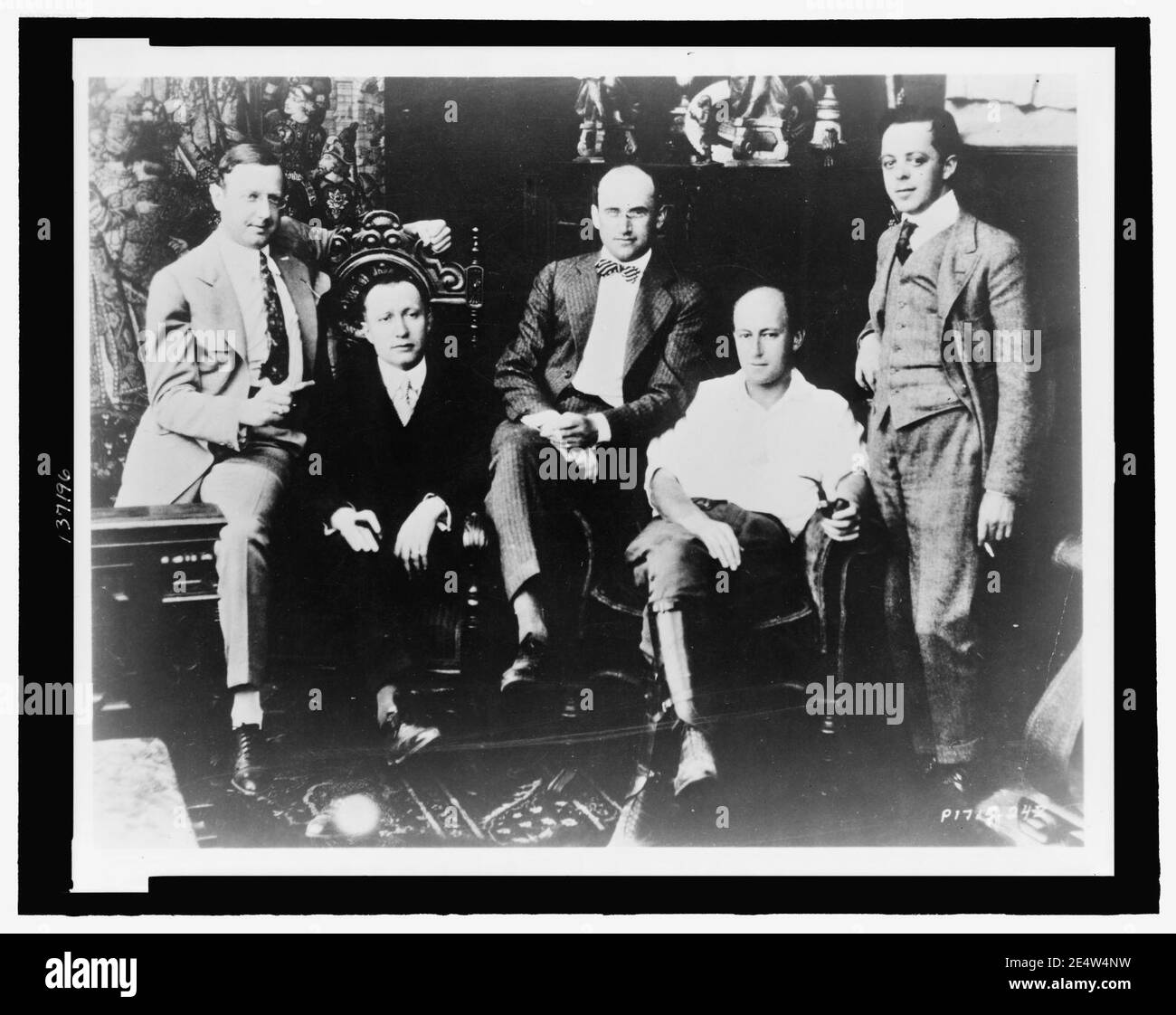 Members of the Famous Players-Lasky Corporation- left to right- Jesse L ...