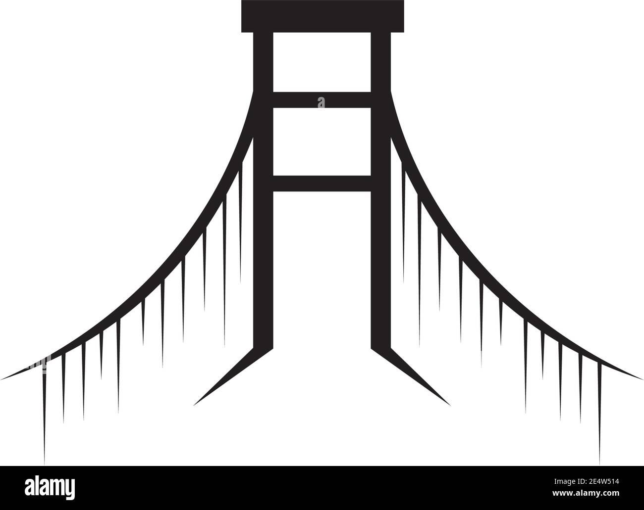 Bridge icon logo design inspiration vector illustration template Stock ...
