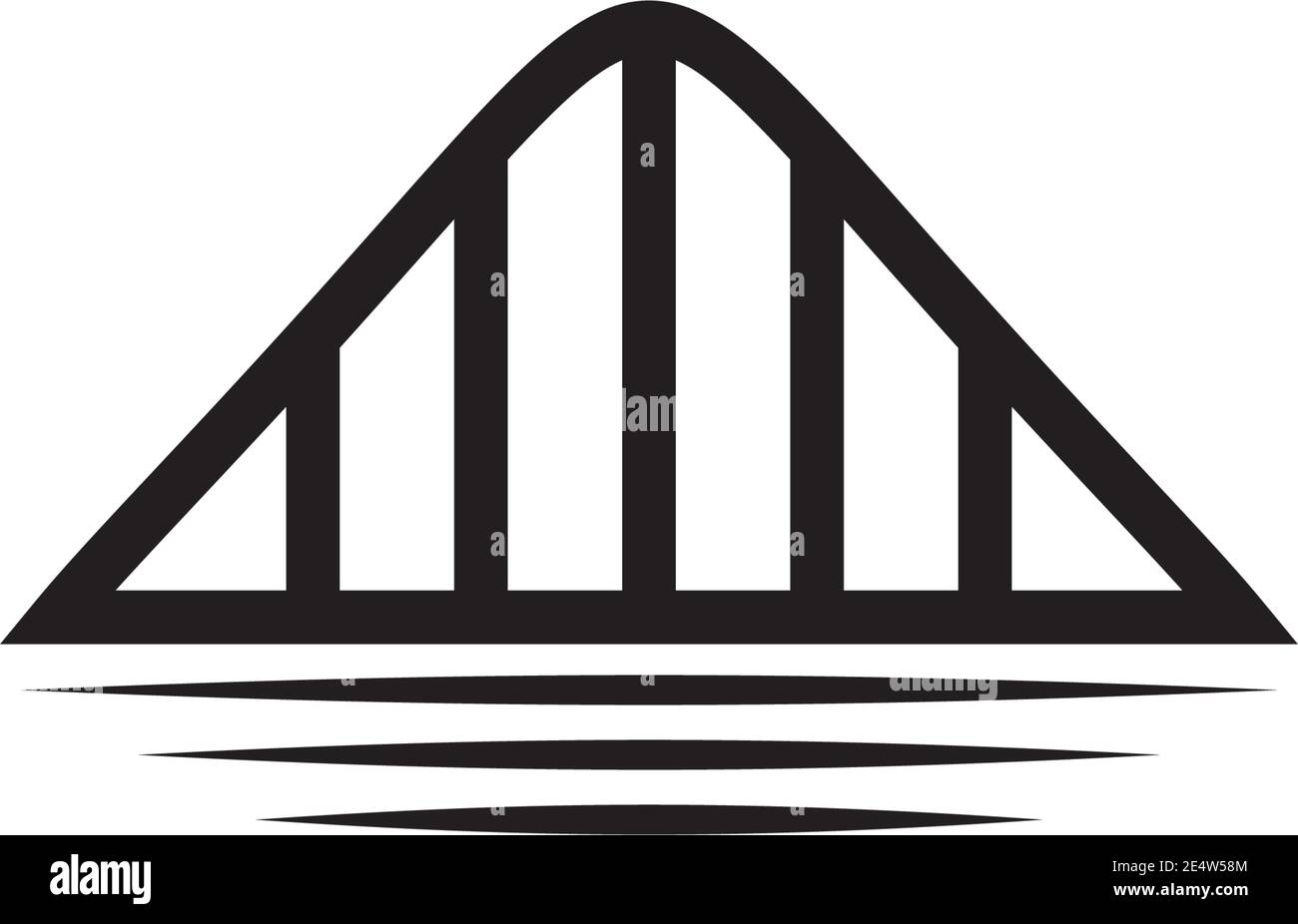 Bridge icon logo design inspiration vector illustration template Stock ...
