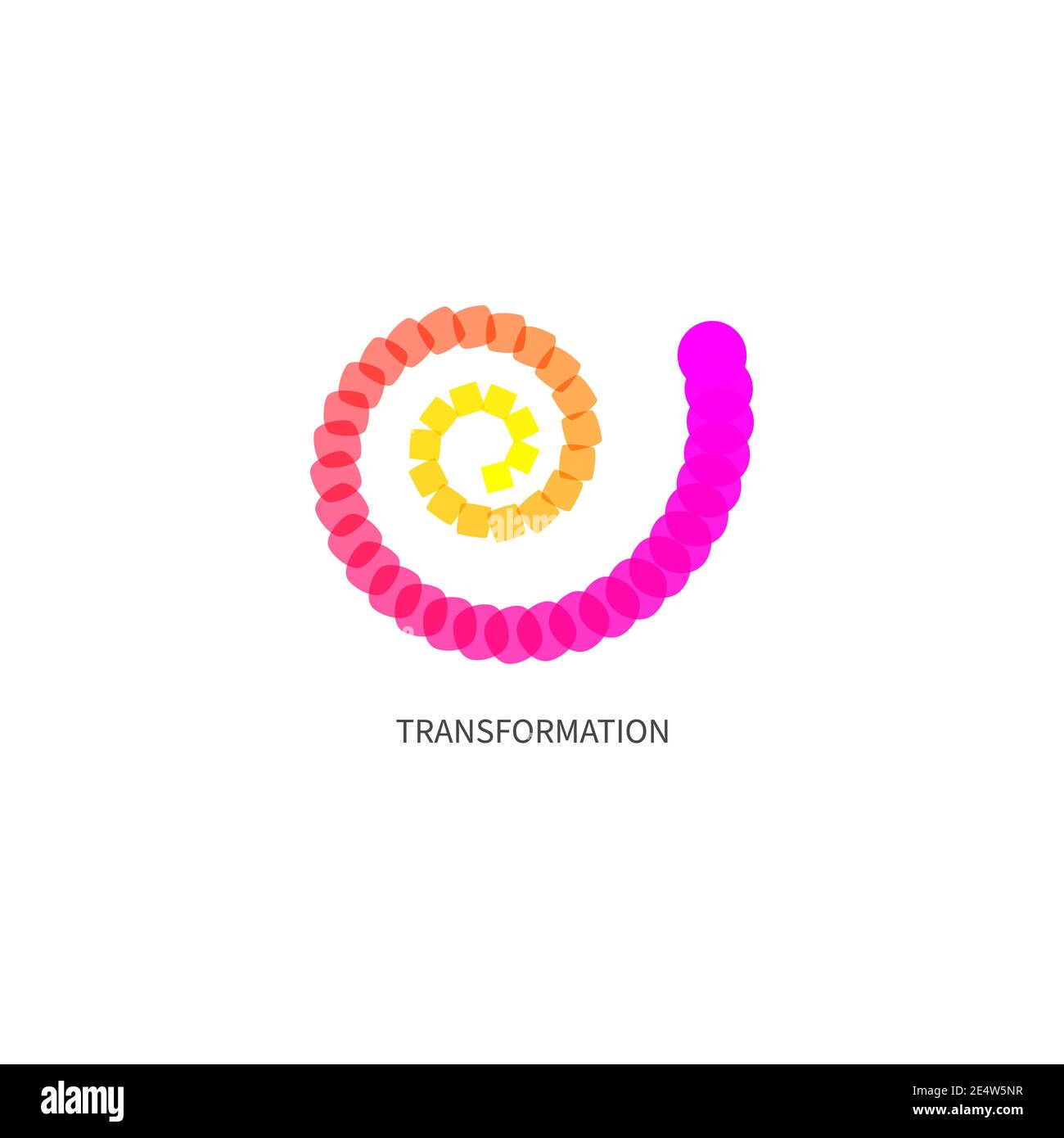 Spiral transformation, square changing into circle Stock Vector Image ...