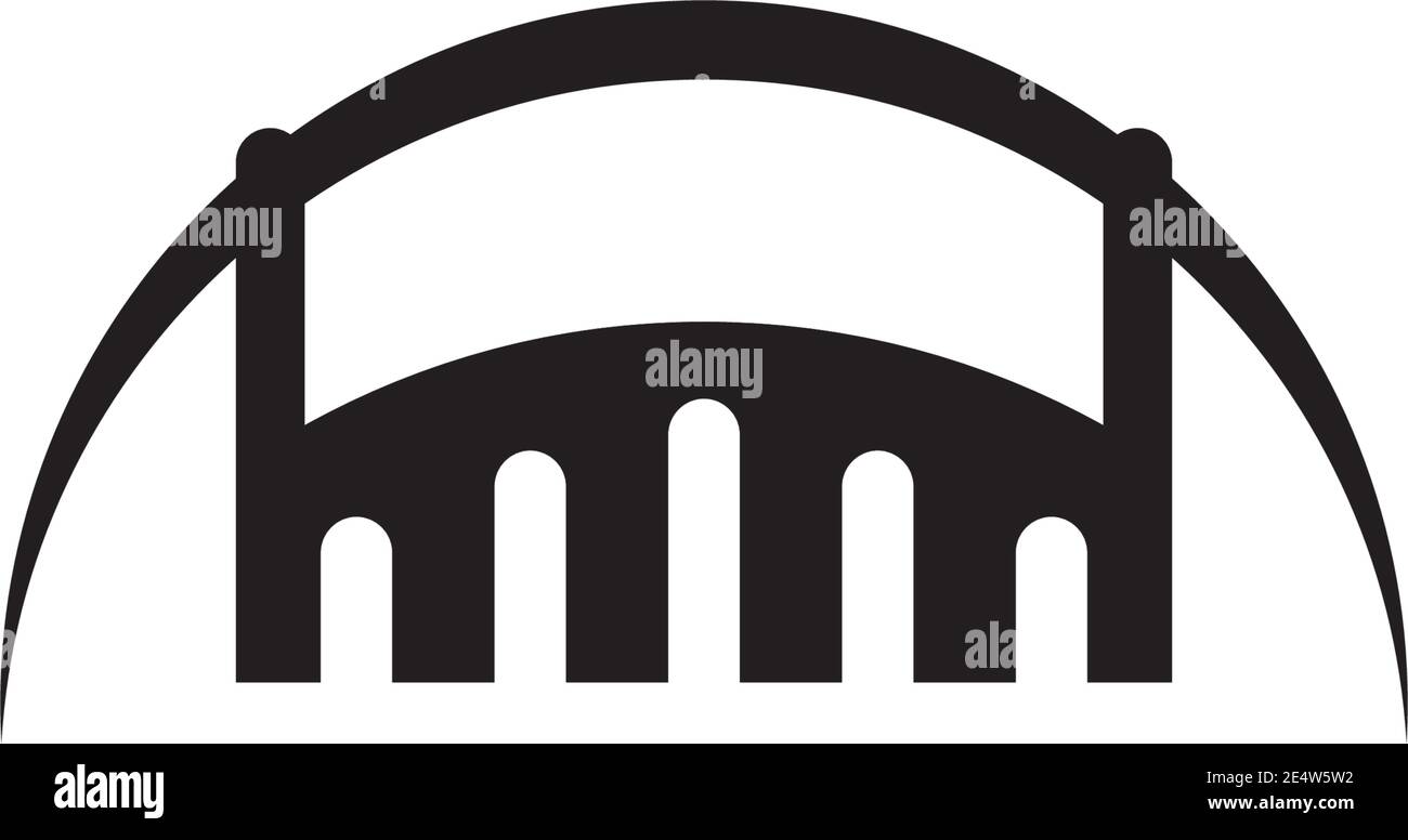 Bridge icon logo design inspiration vector illustration template Stock ...