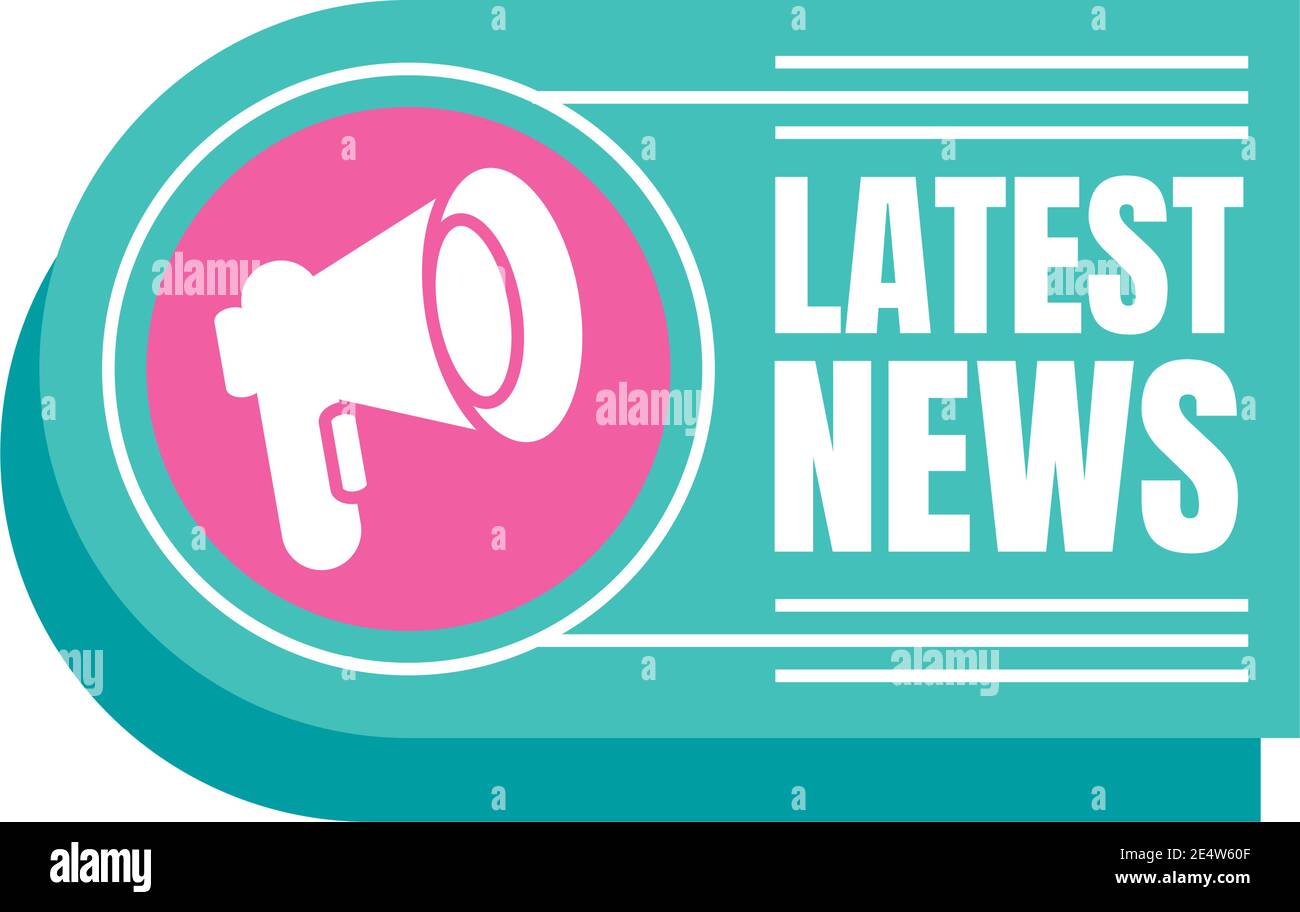 latest news banner with megaphone design, Technology channel ...