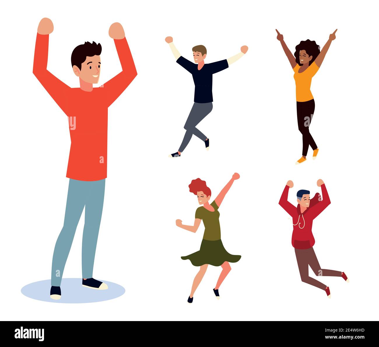 Hands business people celebrating achievement Stock Vector Images - Alamy