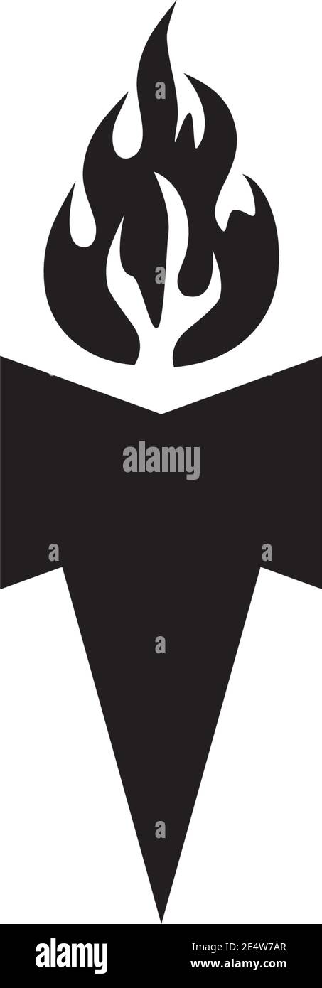 Torch icon logo design inspiration vector illustration template Stock ...