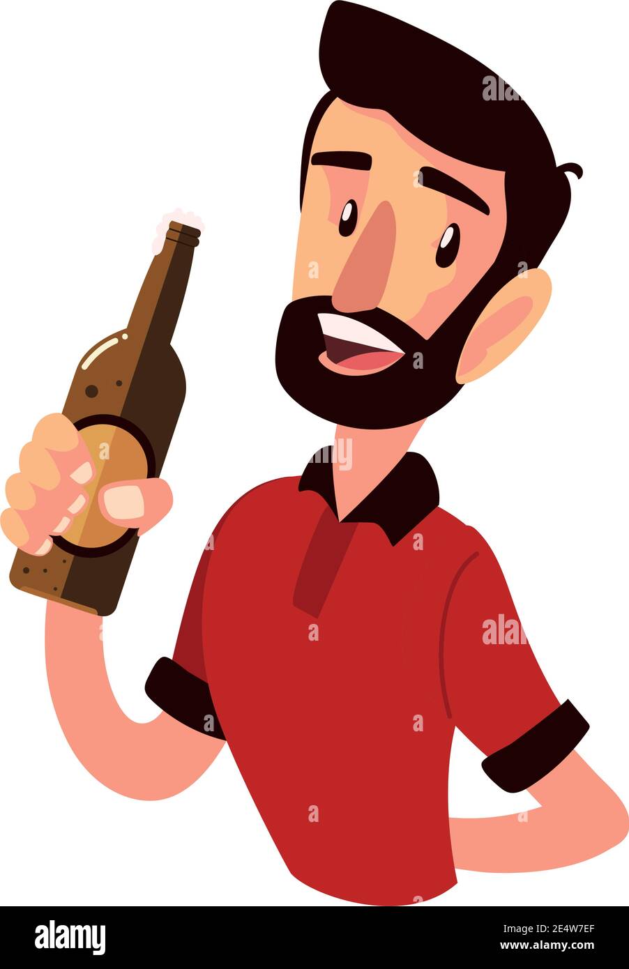Drinking Beer Bottle Animation