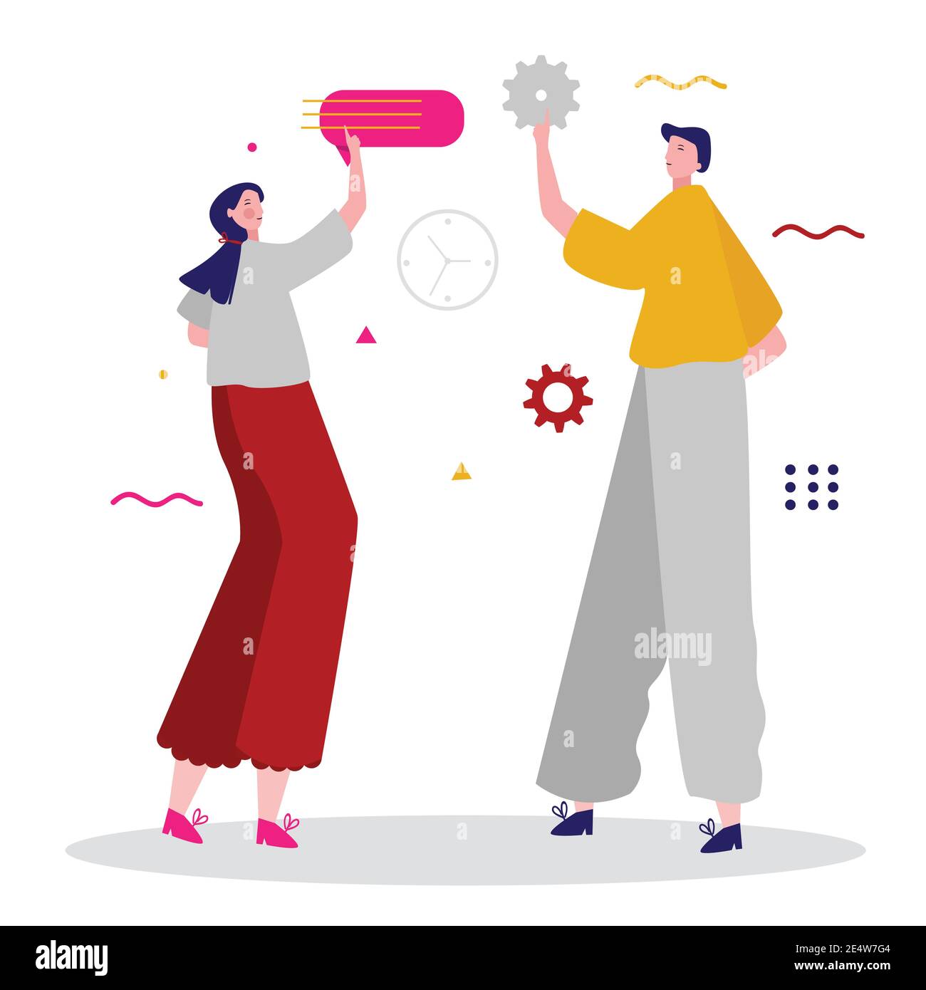 Effective communication cartoon Cut Out Stock Images & Pictures - Alamy