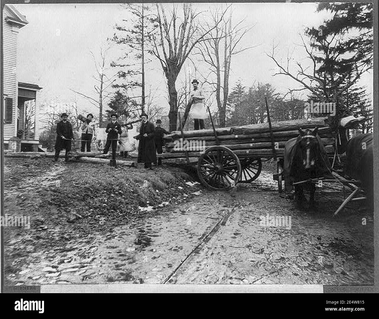 Abraham lincoln log cabin Black and White Stock Photos & Images - Alamy