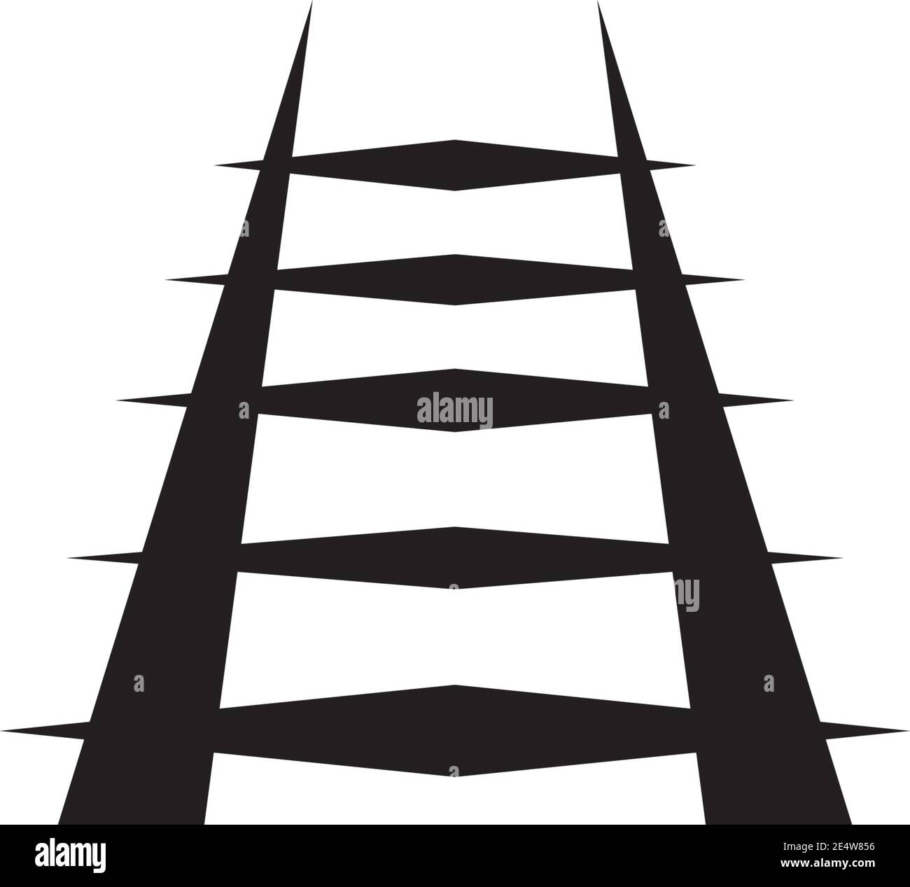 Ladder icon logo symbol design inspiration vector template illustration ...