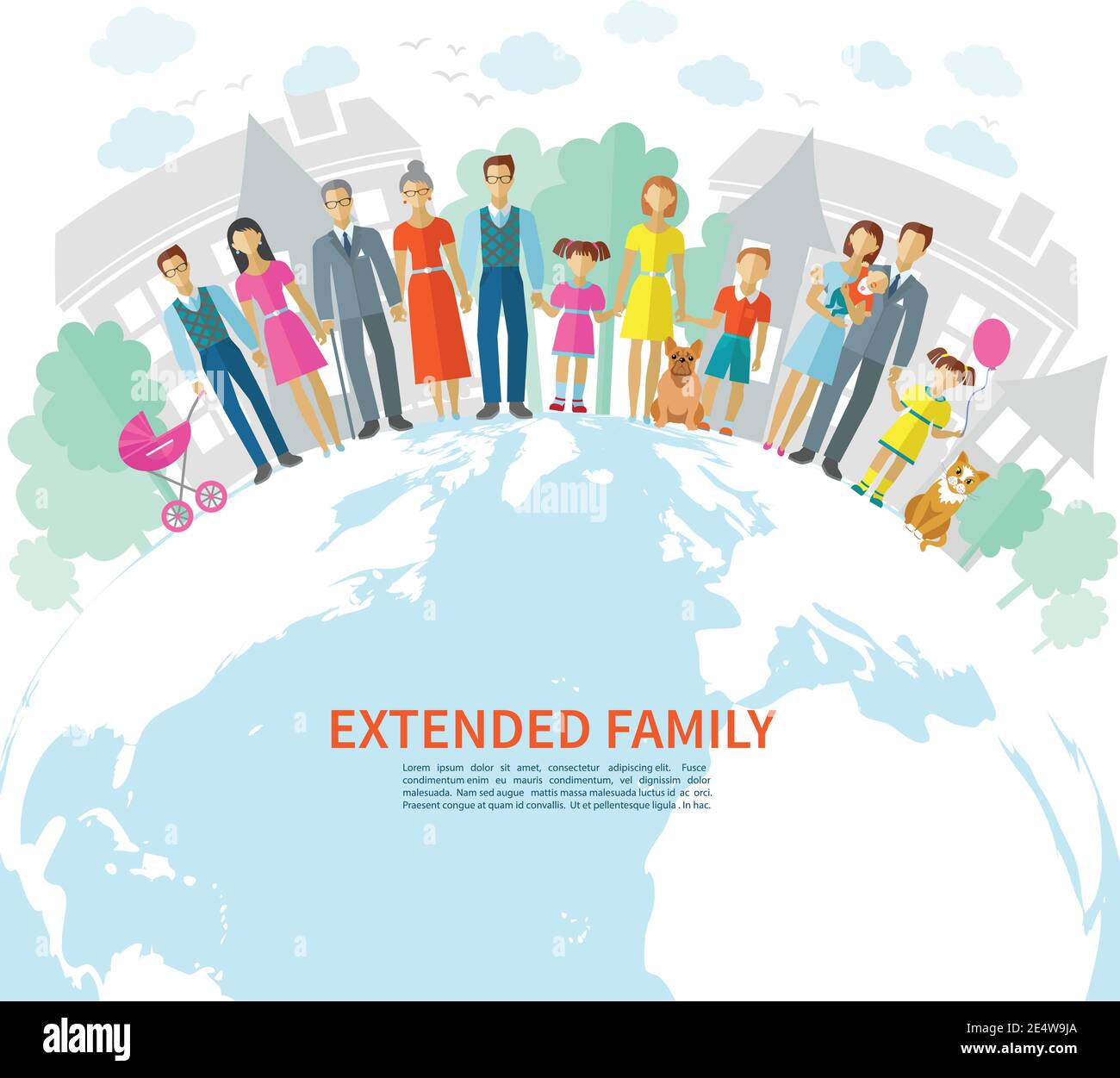 Extended family Stock Vector Images - Alamy