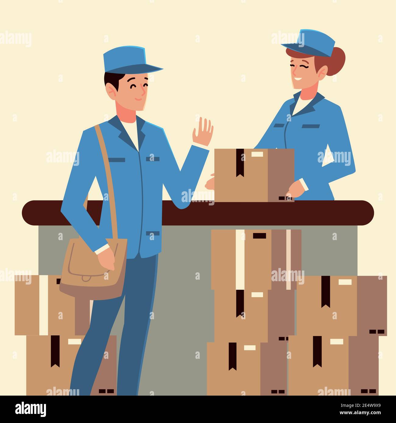 Carrying letters Stock Vector Images - Alamy