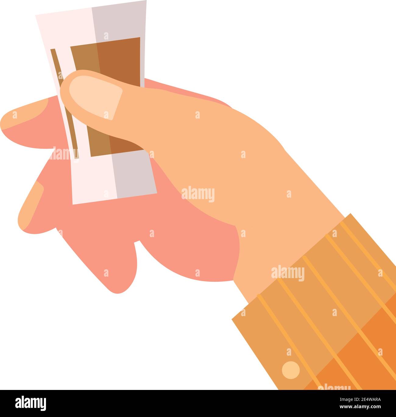 male hand holding glass drink, cheers vector illustration Stock Vector ...