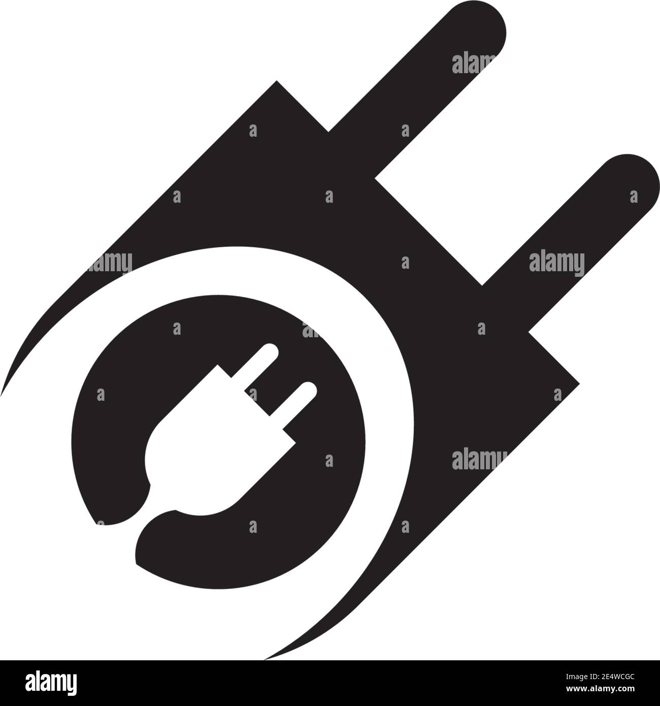 Electric cable plug in logo design inspiration vector template Stock ...