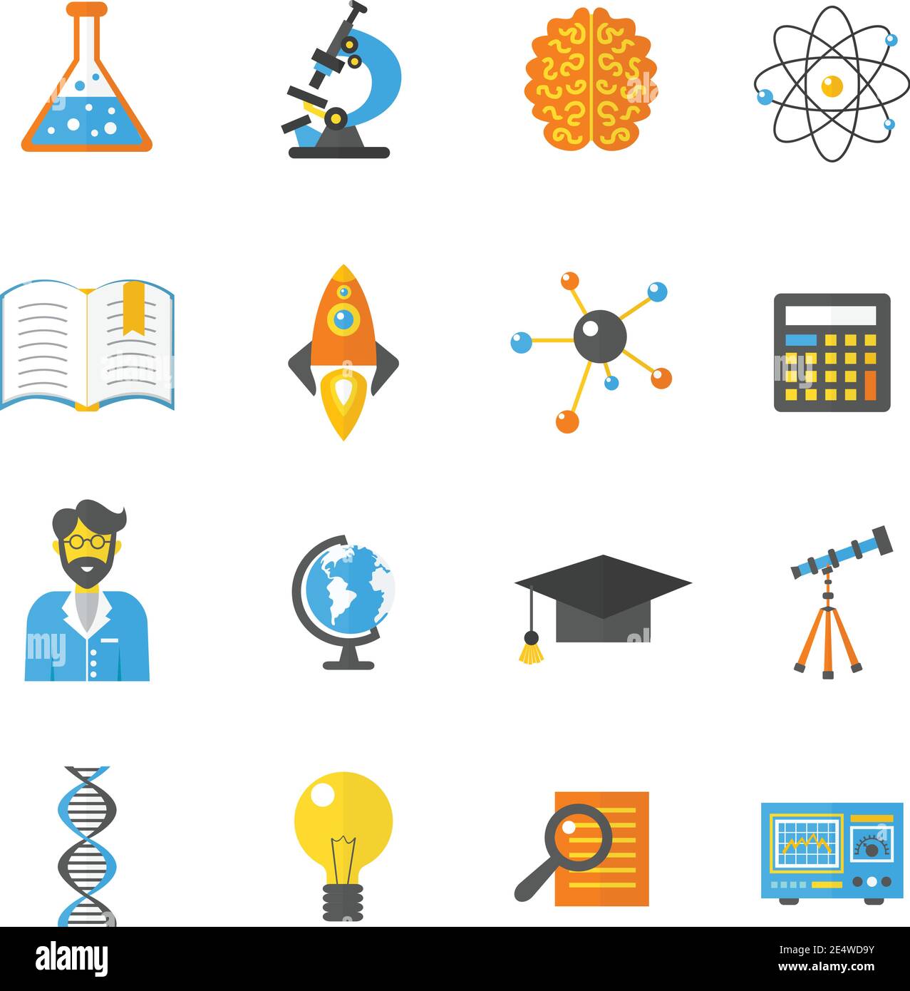 Laboratory microscope equipment pictogram vector hi-res stock ...