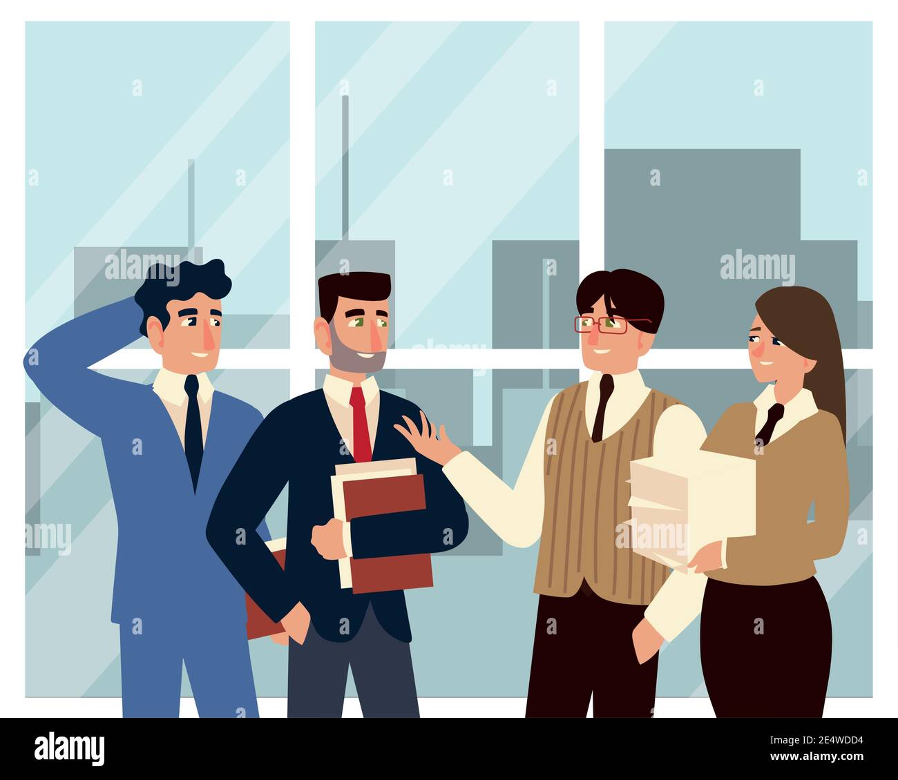 Teamwork Cartoon Characters