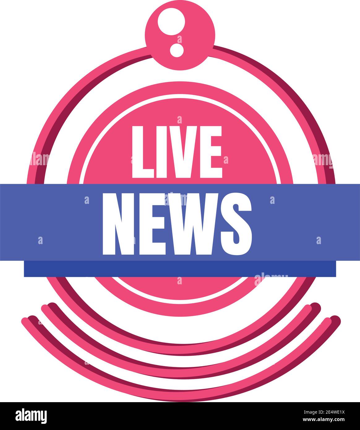 live news seal stamp design, Technology channel communication and tv ...