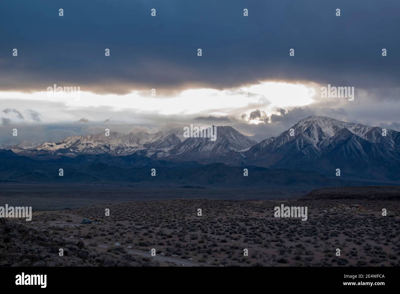 The Volcanic Tablelands sit north of Bishop in Inyo County, CA, USA ...