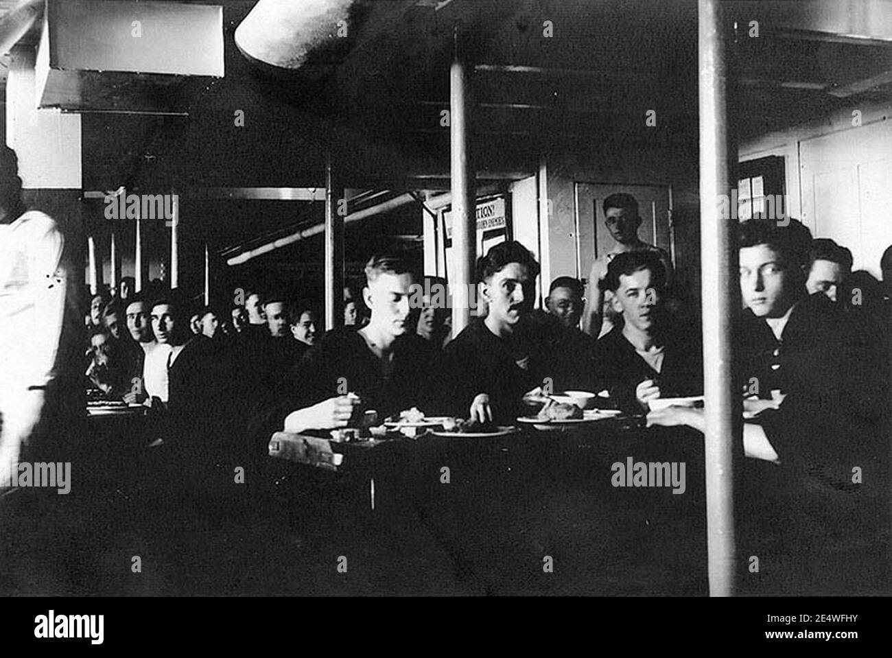 Mess time on USS Kroonland, 23 March 1919 Stock Photo - Alamy