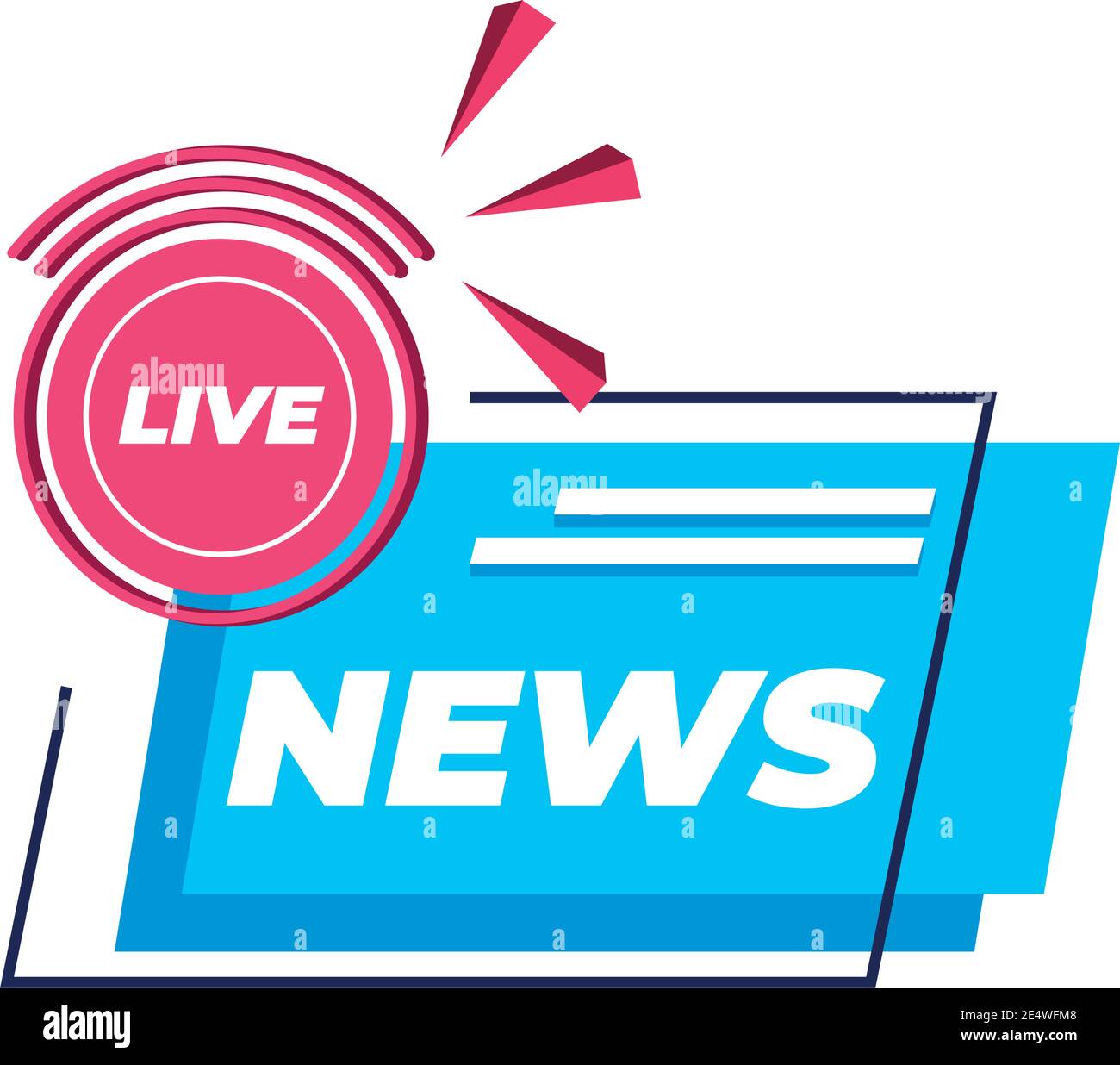 live news banner design, Technology channel communication and tv theme ...