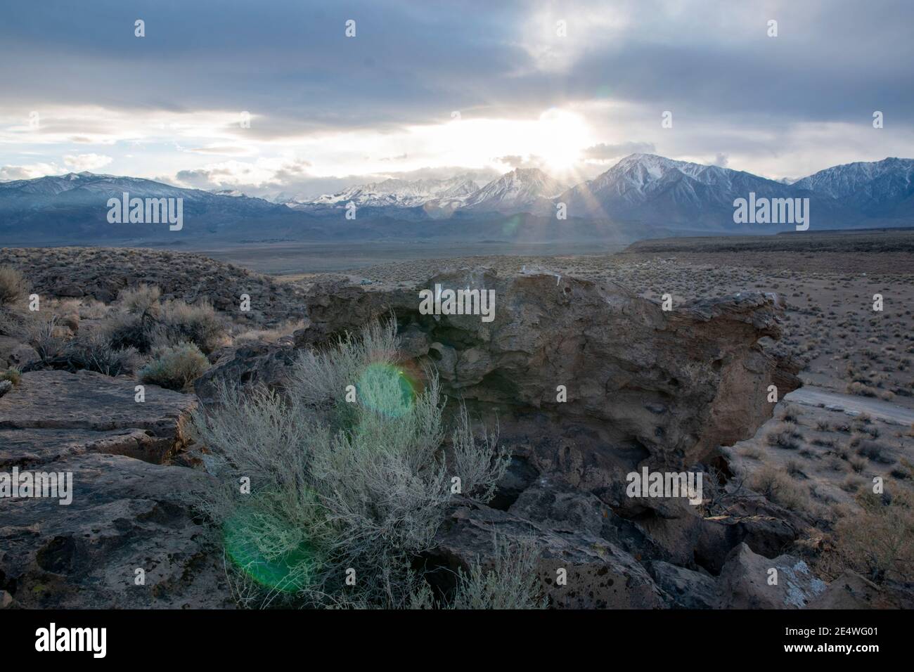 The Volcanic Tablelands sit north of Bishop in Inyo County, CA, USA ...