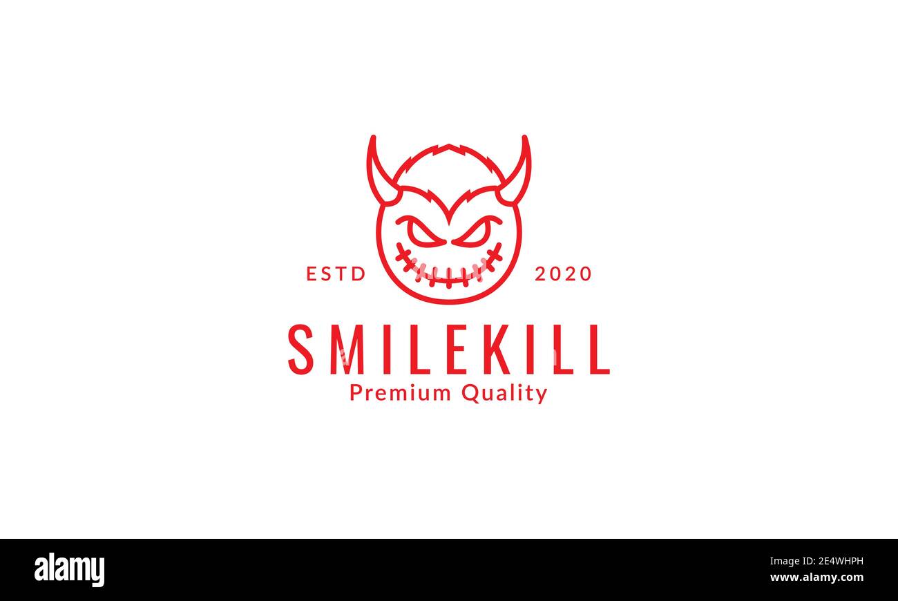 Devil smiling face drawing hi-res stock photography and images - Alamy