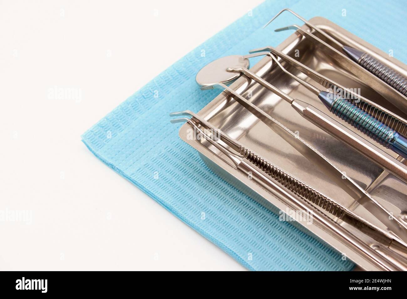 Set of dental tools and accessory for teeth care. Isolated on white ...